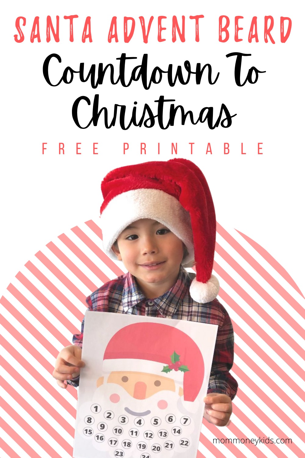 Santa Advent Beard Countdown To Christmas Free Printable Calendar - Mom ...