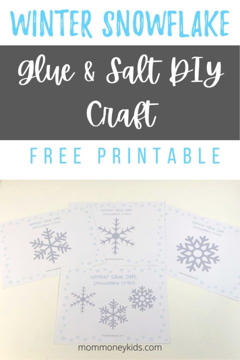 Winter Snowflake Glue and Salt DIY Toddler Craft and Free Printable ...