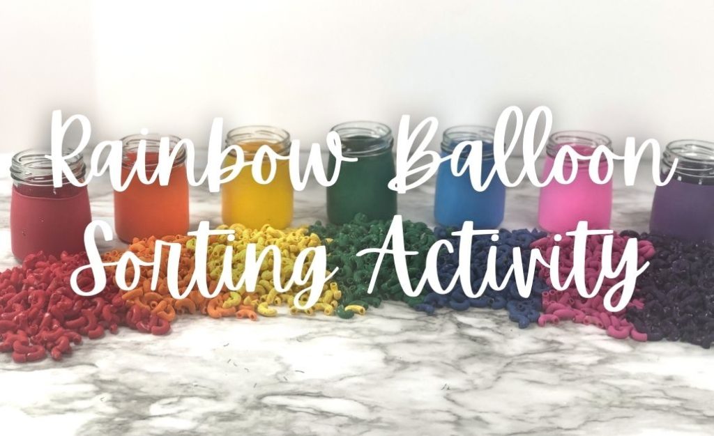 Rainbow Balloon Sorting Jar Sensory Activity - Mom Money Kids