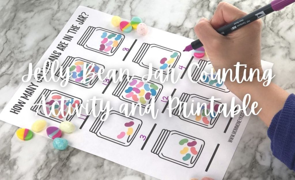 Jelly Bean Counting Activity Printable Mason Jar - Mom Money Kids